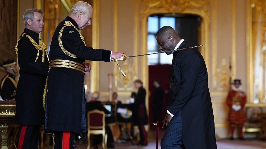 King Charles Knights Idris Elba at Windsor Castle for Services to Young ...